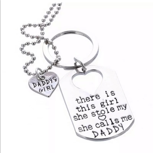 Other | For Dad Daughter Keychain Necklace Set Daddy Daughter | Poshmark